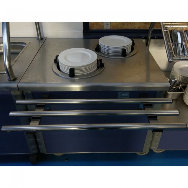 Used plate warmer servery unit on wheels